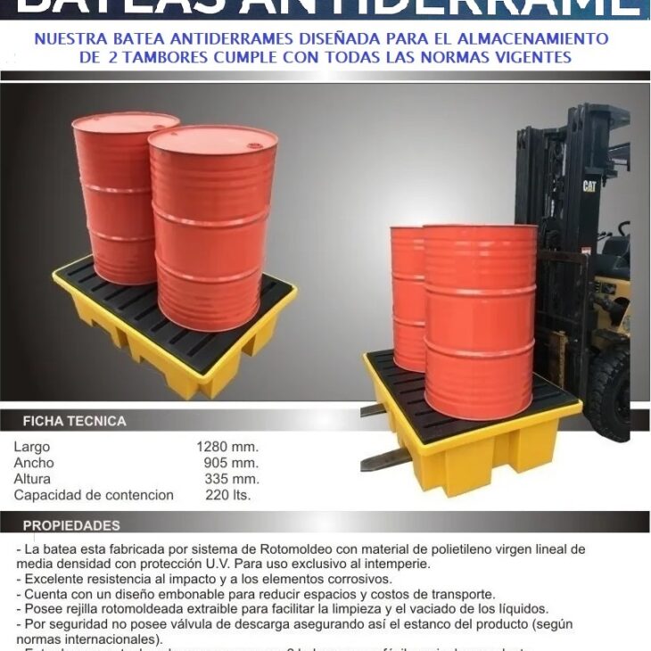 Bateas antiderrames de Plastico INDUMOV
